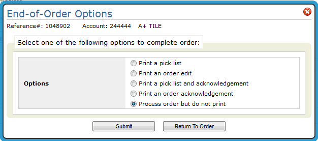 Editing Orders in Navigator